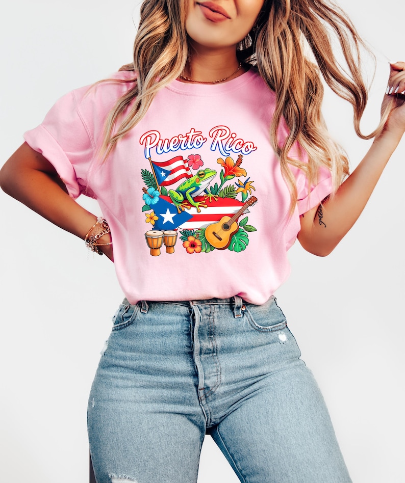 Puerto Rico Family Vacation Shirt, Tropical Frog Souvenir Tee, Vacation ...