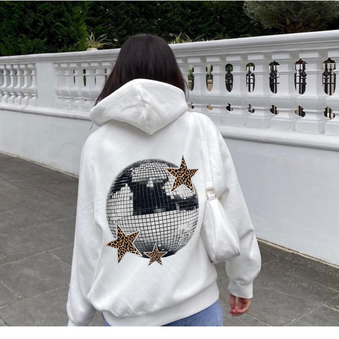 Disco Ball Leopard Stars Hoodie, Disco Ball Hoodie, Shining Just for ...