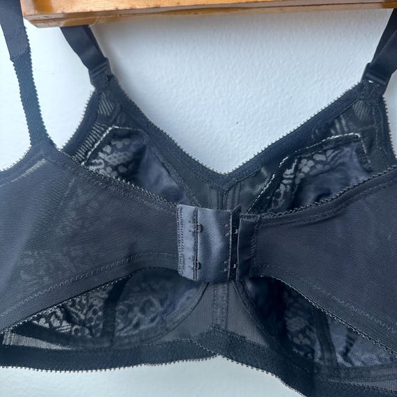 Vintage Full Coverage Bra, Classic black Retro Linger… - Gem