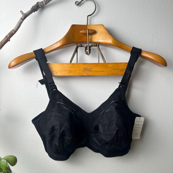 Vintage Full Coverage Bra, Classic black Retro Linger… - Gem