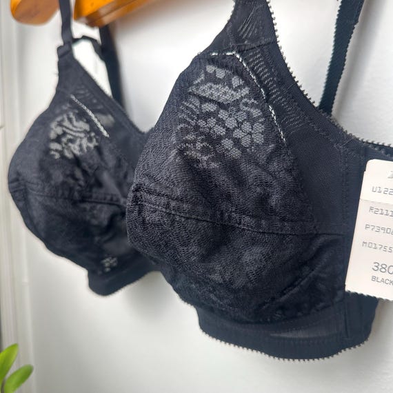 Vintage Full Coverage Bra, Classic black Retro Linger… - Gem