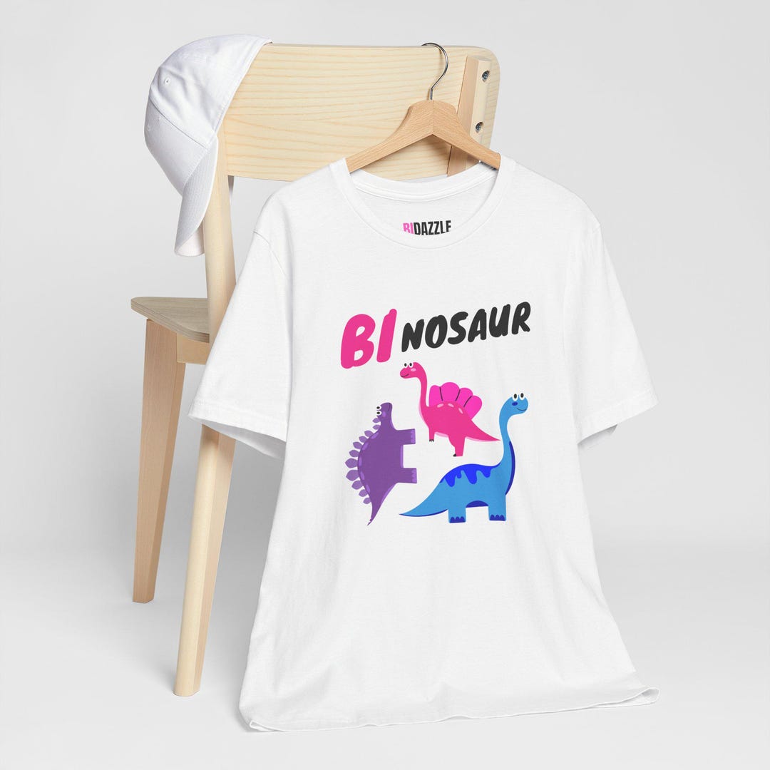 Bisexual Dinosaur T-shirt, LGBTQ Pride Tee, Unisex Shirt, Bi Flag ...