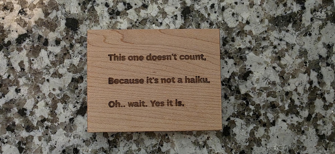 Funny Haiku Wooden Refrigerator Magnet – Clever Humor Fridge Magnet ...