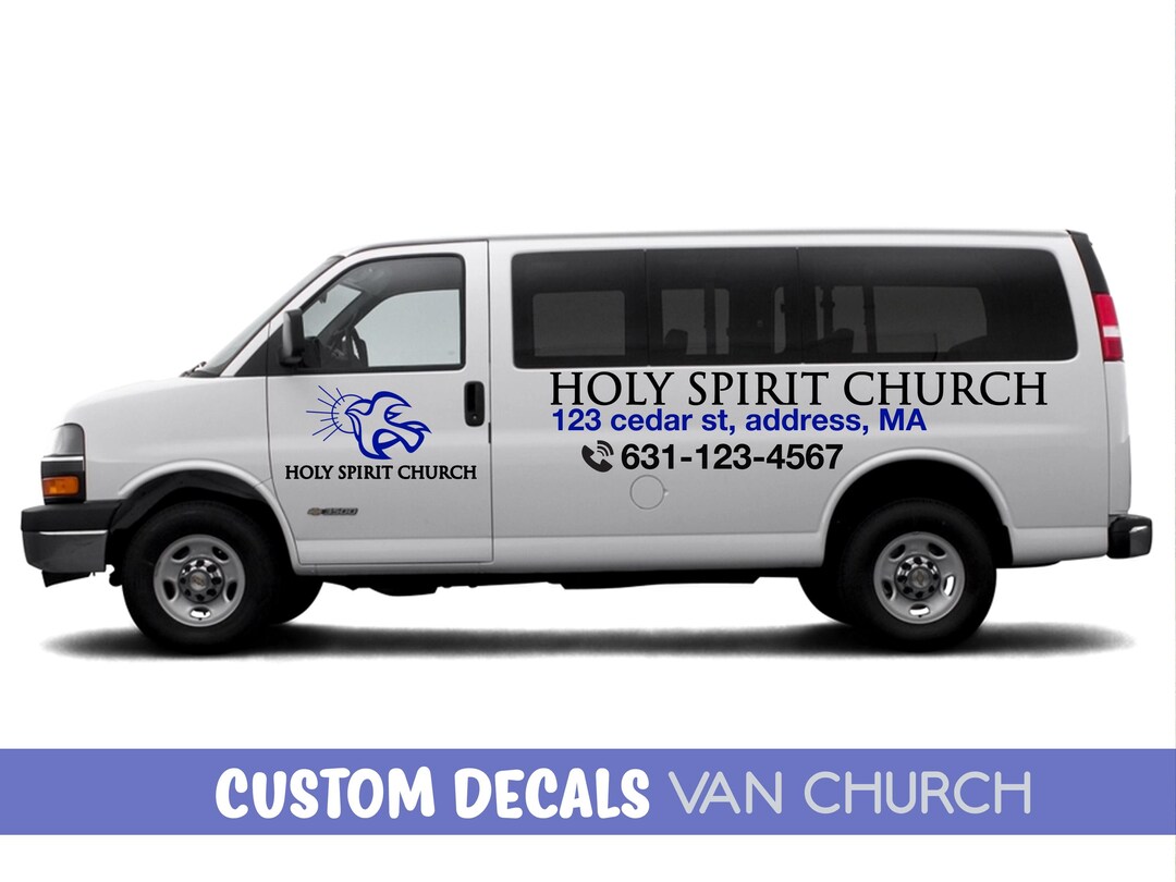 Custom Van Decals: Church & Business Lettering - Etsy