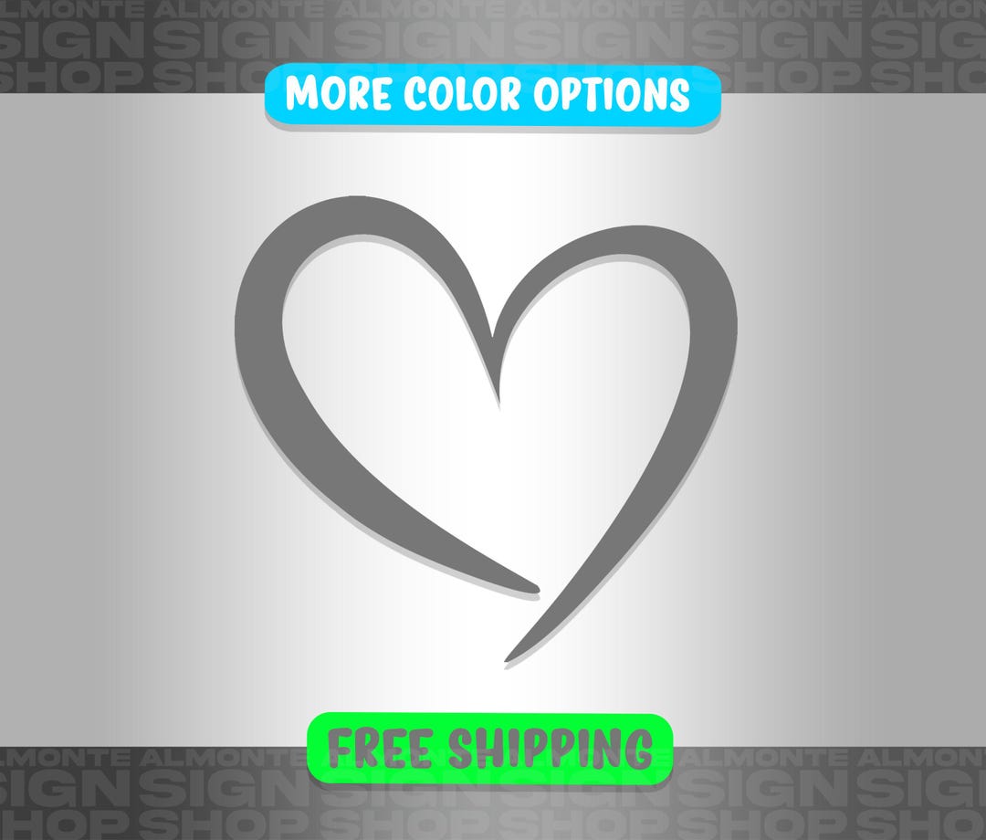 Heart Vinyl Decals, Vinyl Love Heart Decals, Custom Wall Decals, Heart ...