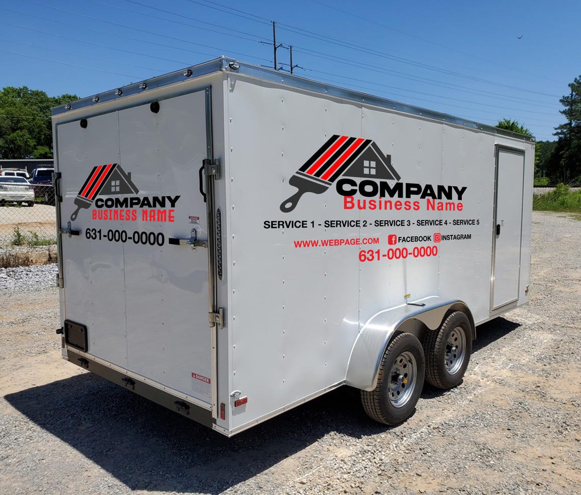 Custom Business Decal: Trailer Lettering, Personalized Sign - Etsy