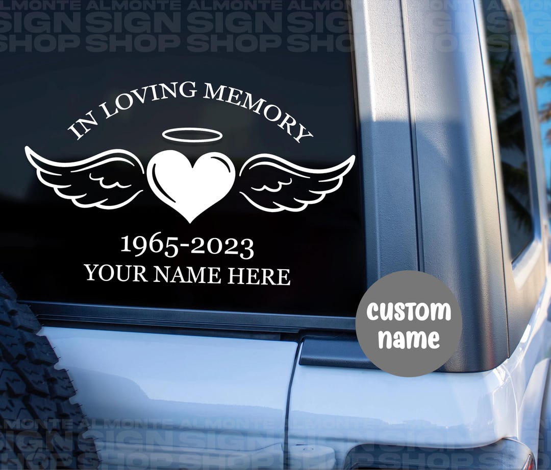 Custom in Loving Memory Vinyl Decals, in Loving Memory Vinyl ...