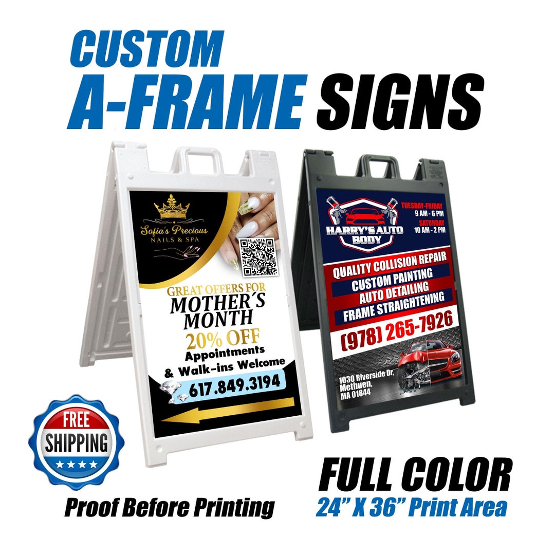 Custom Full Color A-frame 24 X 36, Signicade A-frame, Sidewalk ...