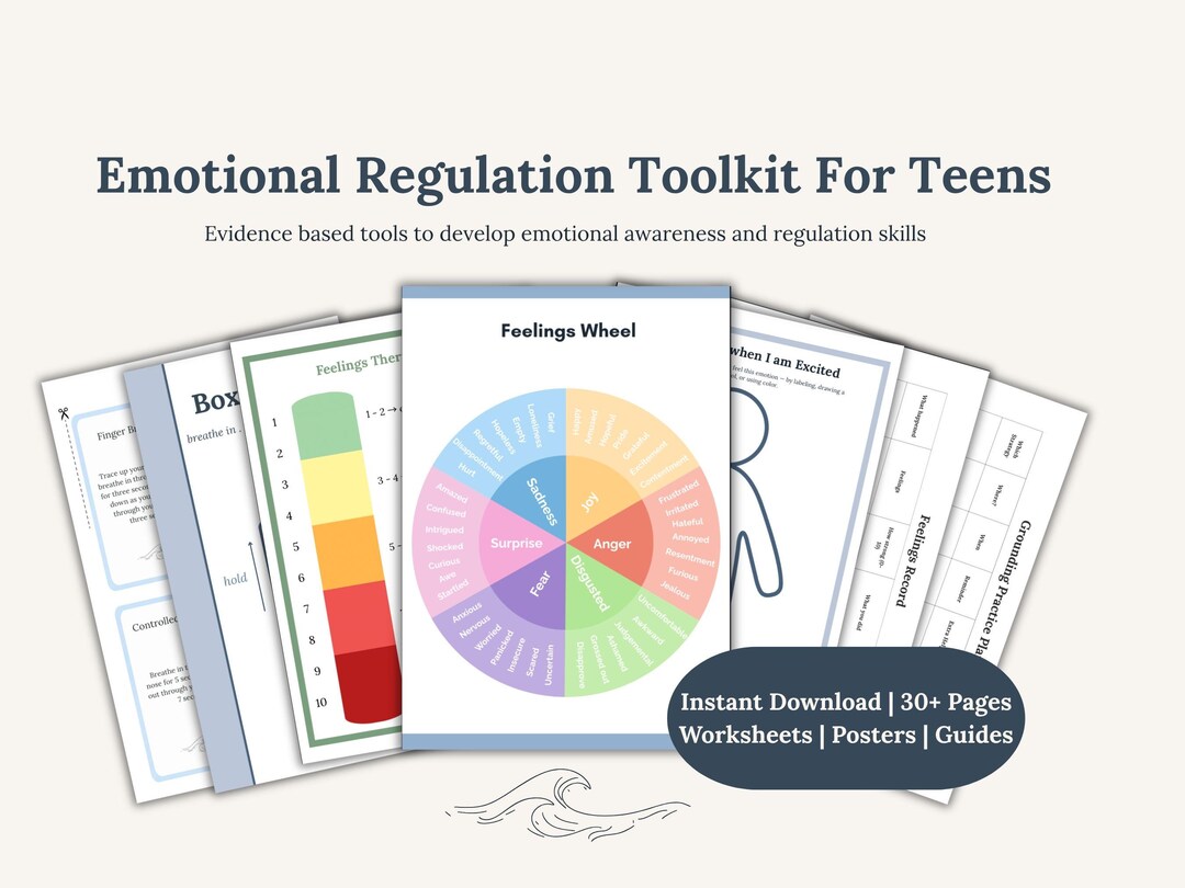 Teen Emotional Regulation Toolkit | Printable Coping Skills Worksheets ...