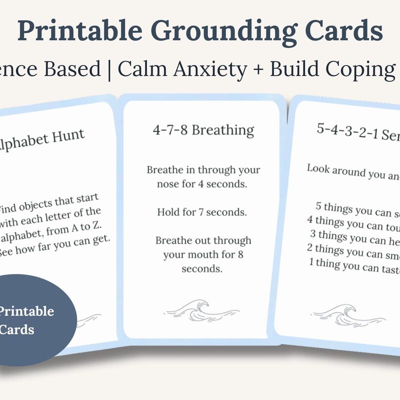 Printable Grounding Cards - Etsy