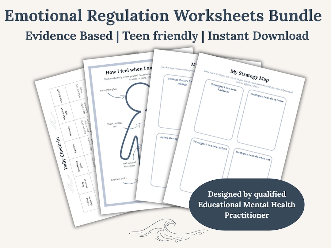 Emotional Regulation Worksheets for Teens | Feelings & Coping Skills ...