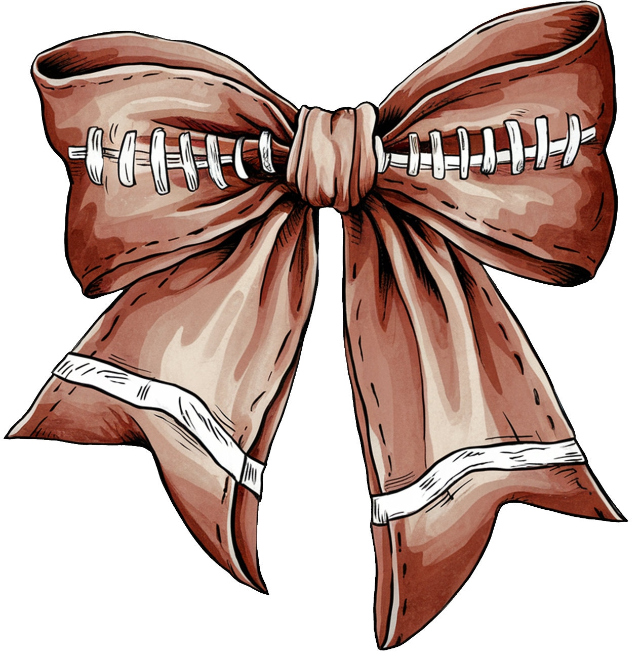 Football Bow PNG - Etsy