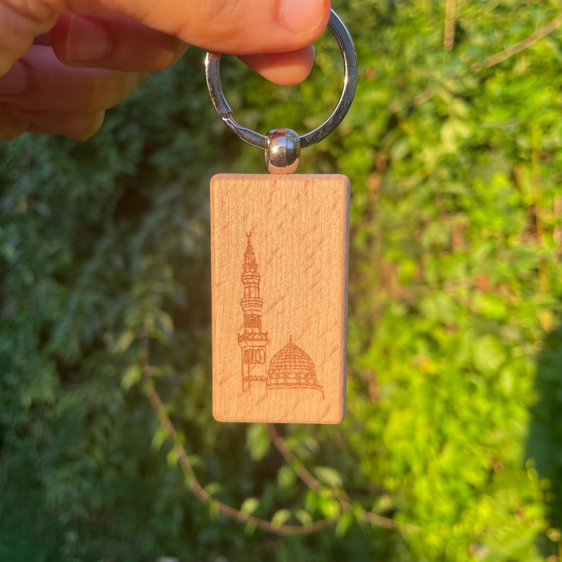 Laser Engraved Masjid Nabawi Keychain: Islamic Gift - Etsy