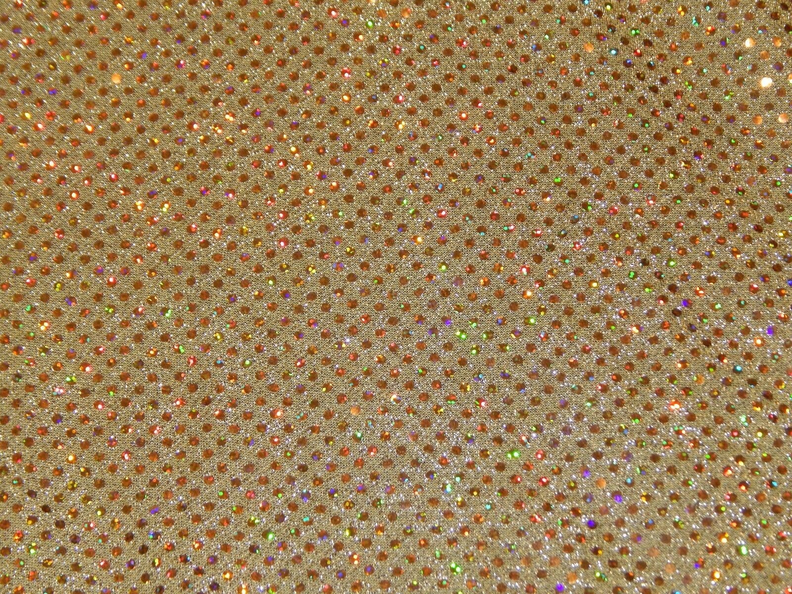 Gold Holographic Sequin Stretch Fabric, Costume Fabric, Gold Fabric per ...
