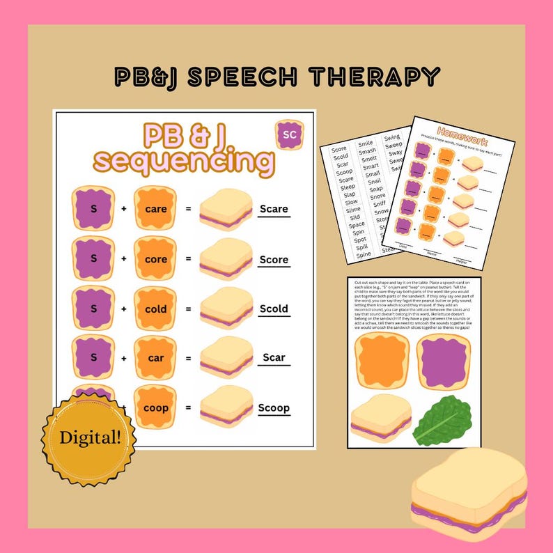 Speech Therapy Sandwich | Chaining and Sequencing | Language - Etsy