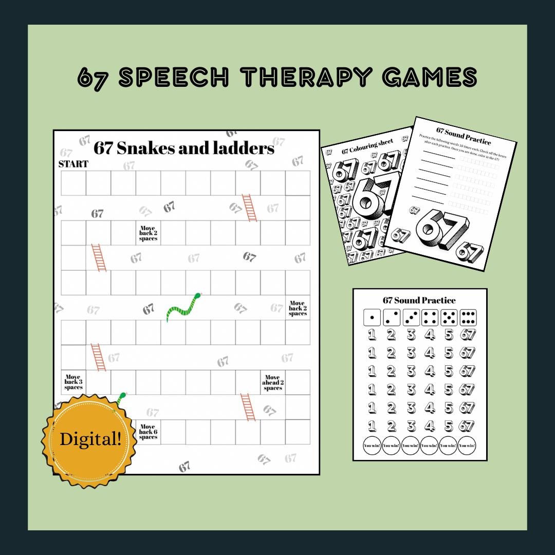 Worksheets "67" | Speech Therapy Activities | Classroom Materials - Etsy