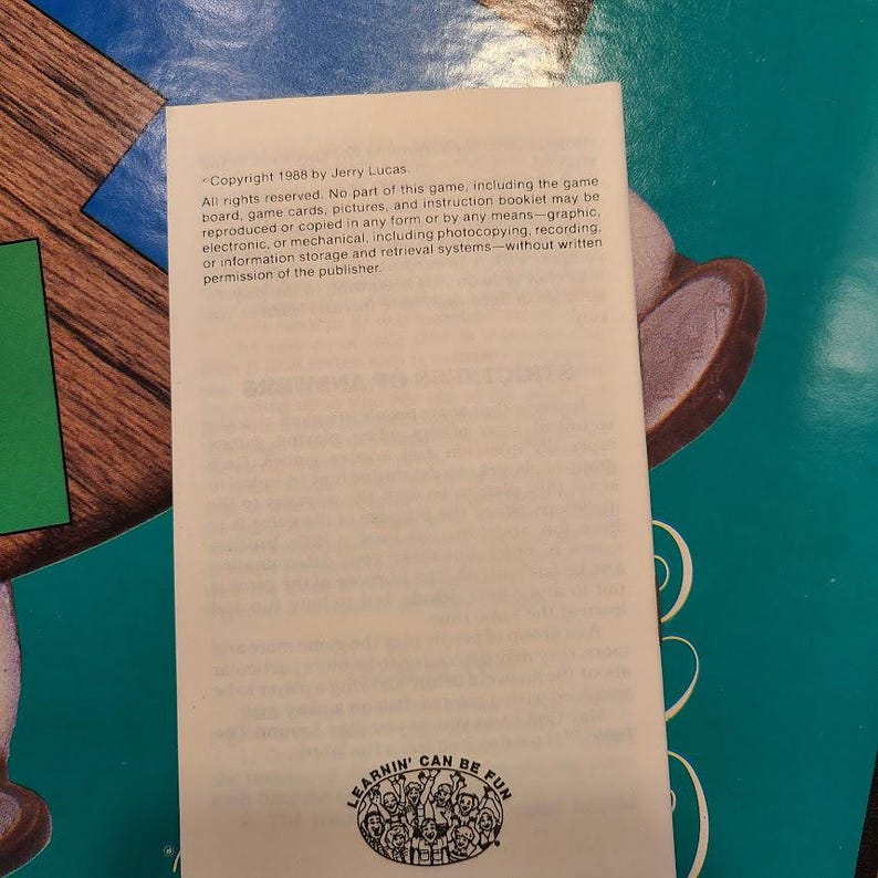 Vintage Jerry Lucas Bible Memory Game – “around the Table: Facts in ...