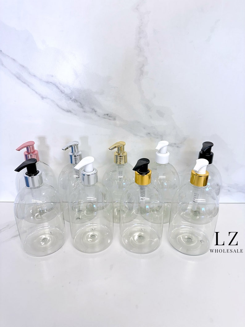 1-150pcs Clear Bell 500ml Plastic Blank Bottle / Choice of Pump ...