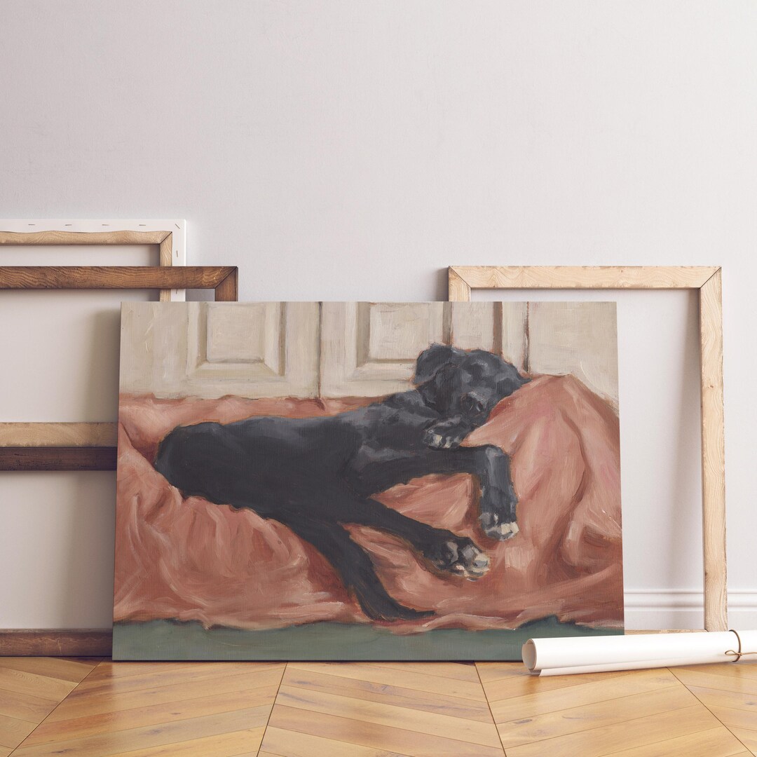 Labrador Retriever Art Print by Ethan Harper. Black Lab Painting Wall ...
