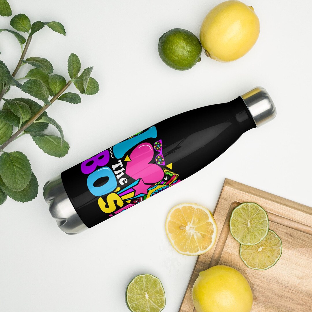 I Love the 80's Stainless Steel Water Bottle - Etsy