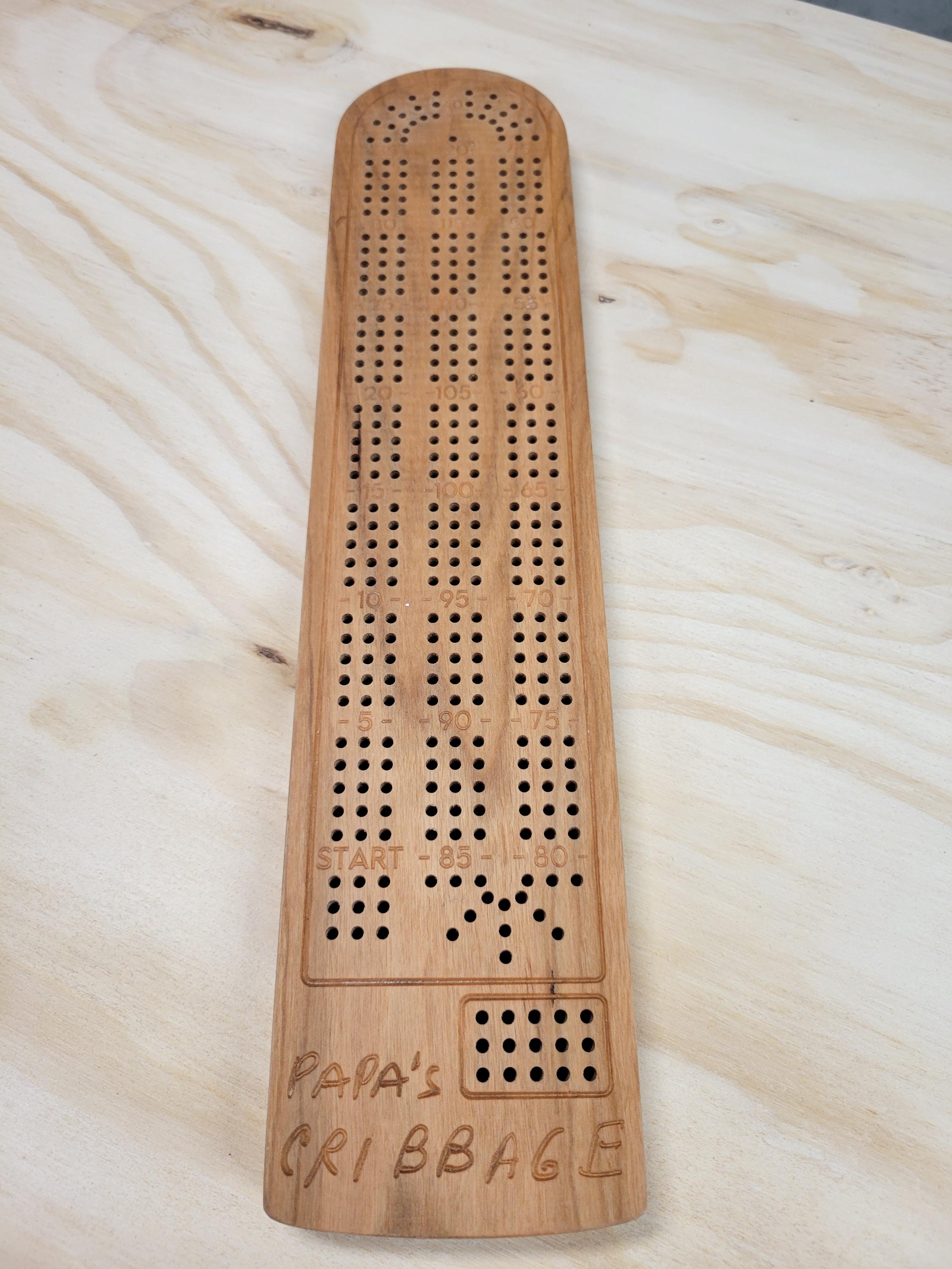 3 Track Cribbage Board Digital File | SVG | CNC Plan | CRV | Modern ...