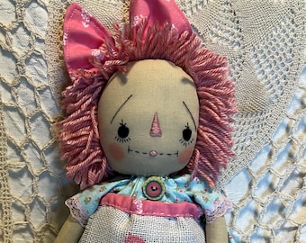 Primitive, Folk Art, Handmade, Original, Rag Doll, Spring, Summer ...