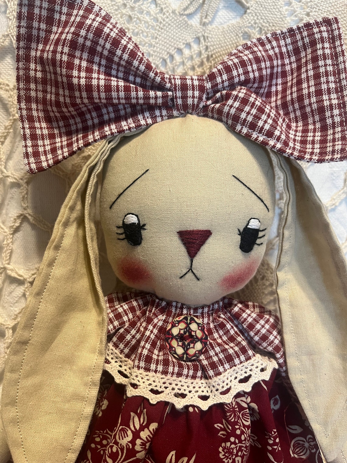 Primitive, Folk Art, Handmade, Original, Rag Doll, Spring, Summer ...