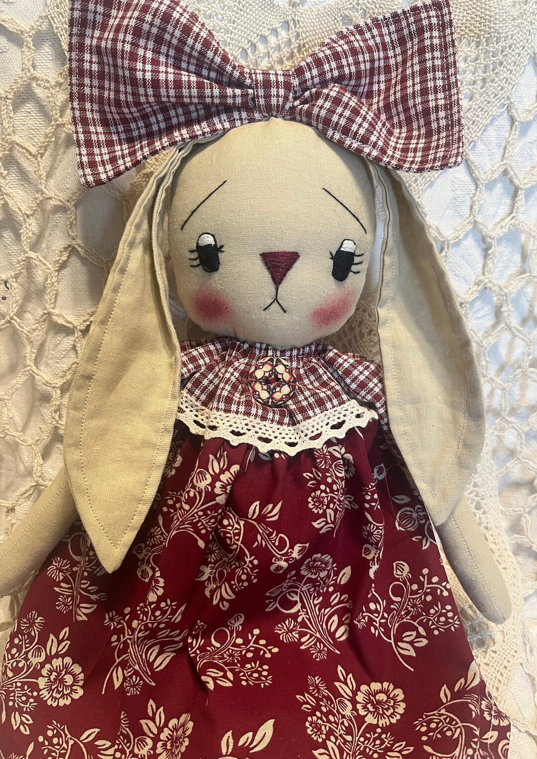 Primitive, Folk Art, Handmade, Original, Rag Doll, Spring, Summer ...