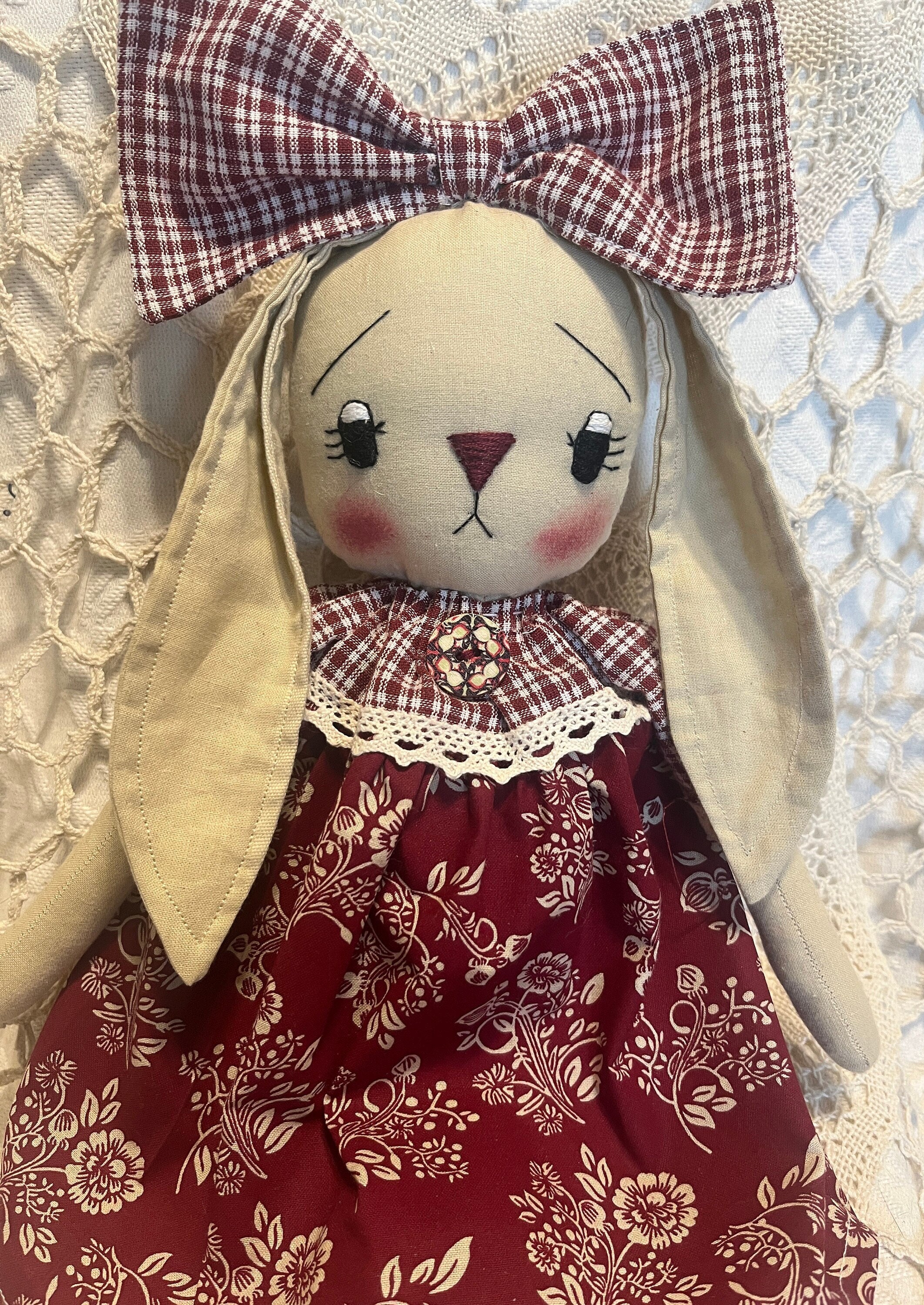 Primitive, Folk Art, Handmade, Original, Rag Doll, Spring, Summer ...