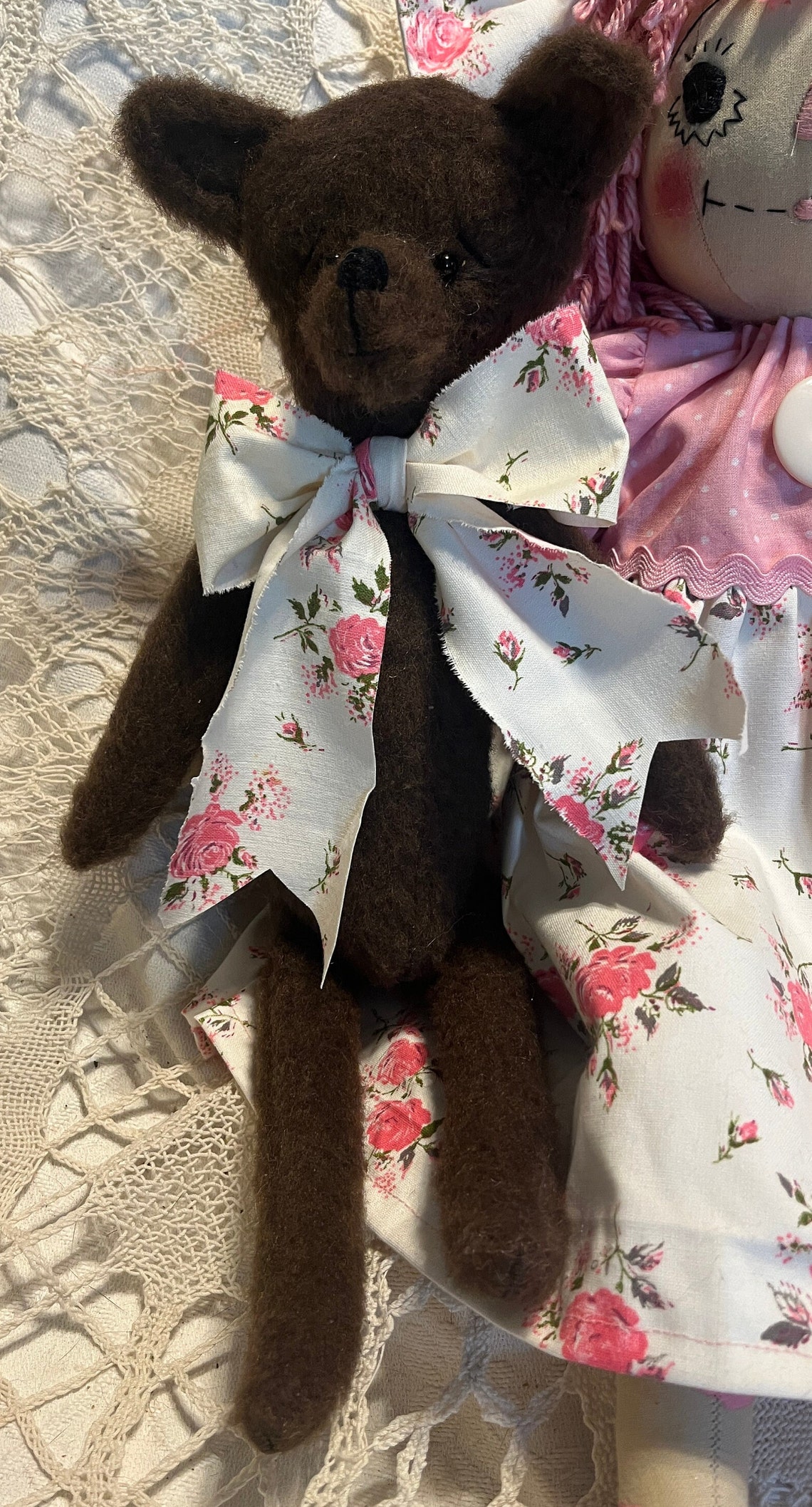 Primitive, Folk Art, Handmade, Original, Rag Doll, Raggedy Ann Doll ...