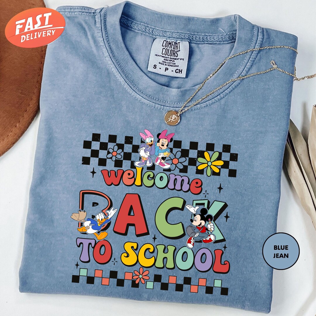 Comfort Colors Disney Welcome Back to School Shirt, Mickey and Friends ...