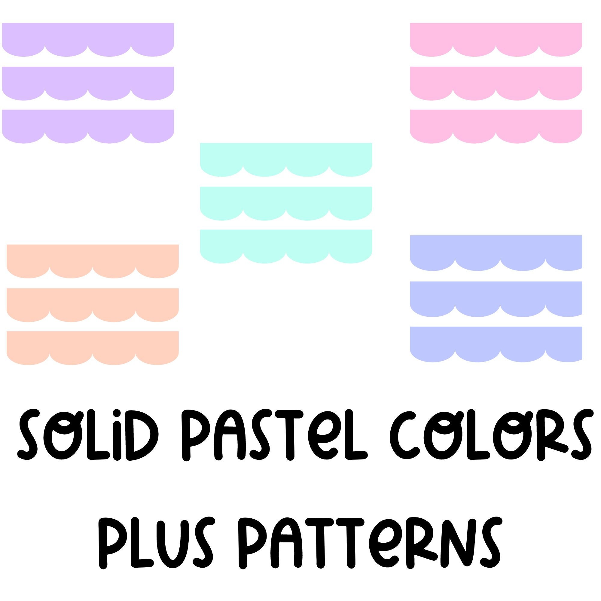 Preppy Pastels - Bulletin Board Borders (rectangle & Scallop) - Etsy