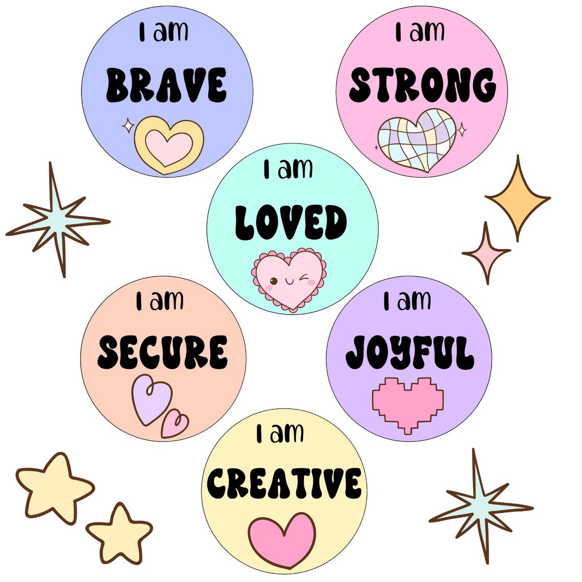 Affirmation Station | 'preppy Pastels' - Editable Classroom Decor - Etsy