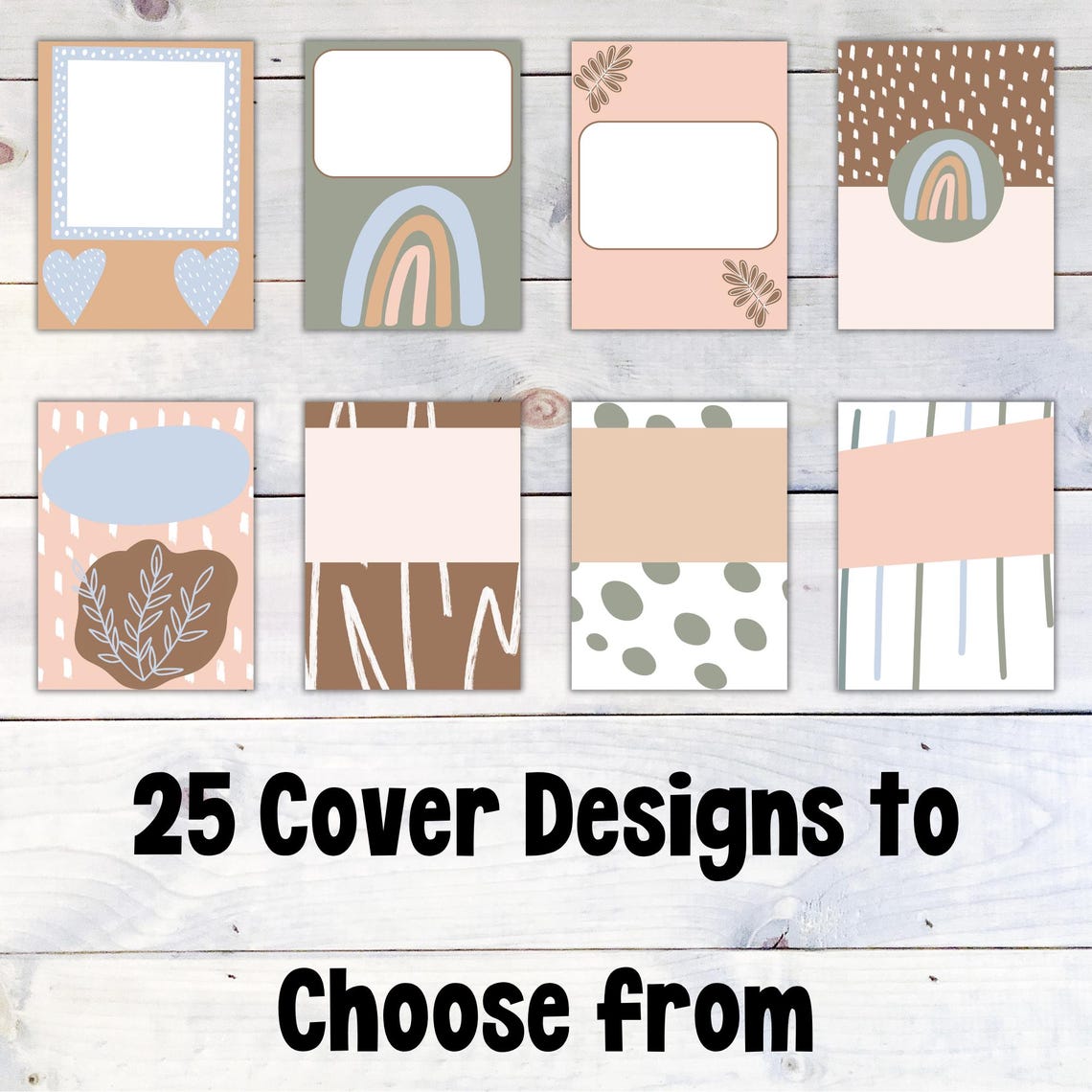 Boho Rainbow - Teacher Binder and Spine Labels | Editable - Etsy