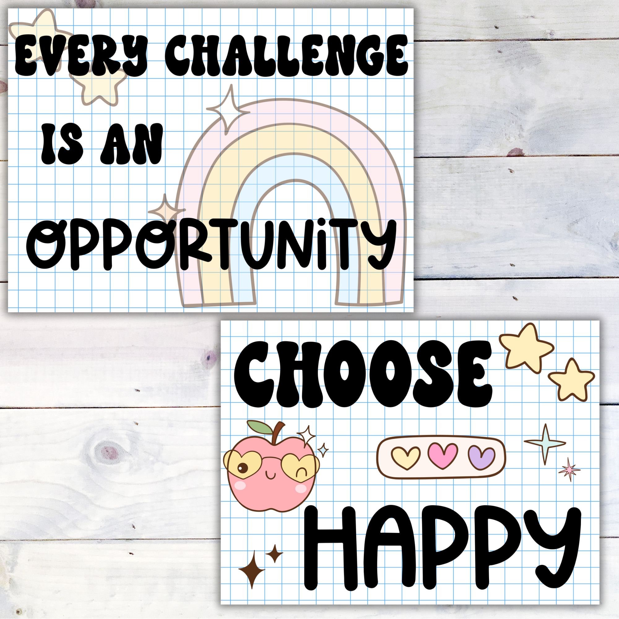 Preppy Pastels Classroom Posters Decor and Growth Mindset - Etsy