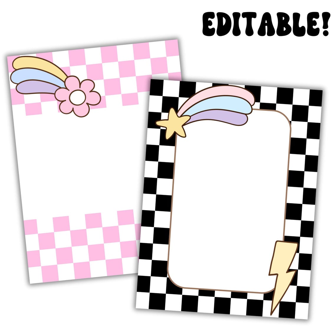 Preppy Pastels - Teacher Binder and Spine Labels | Editable - Etsy