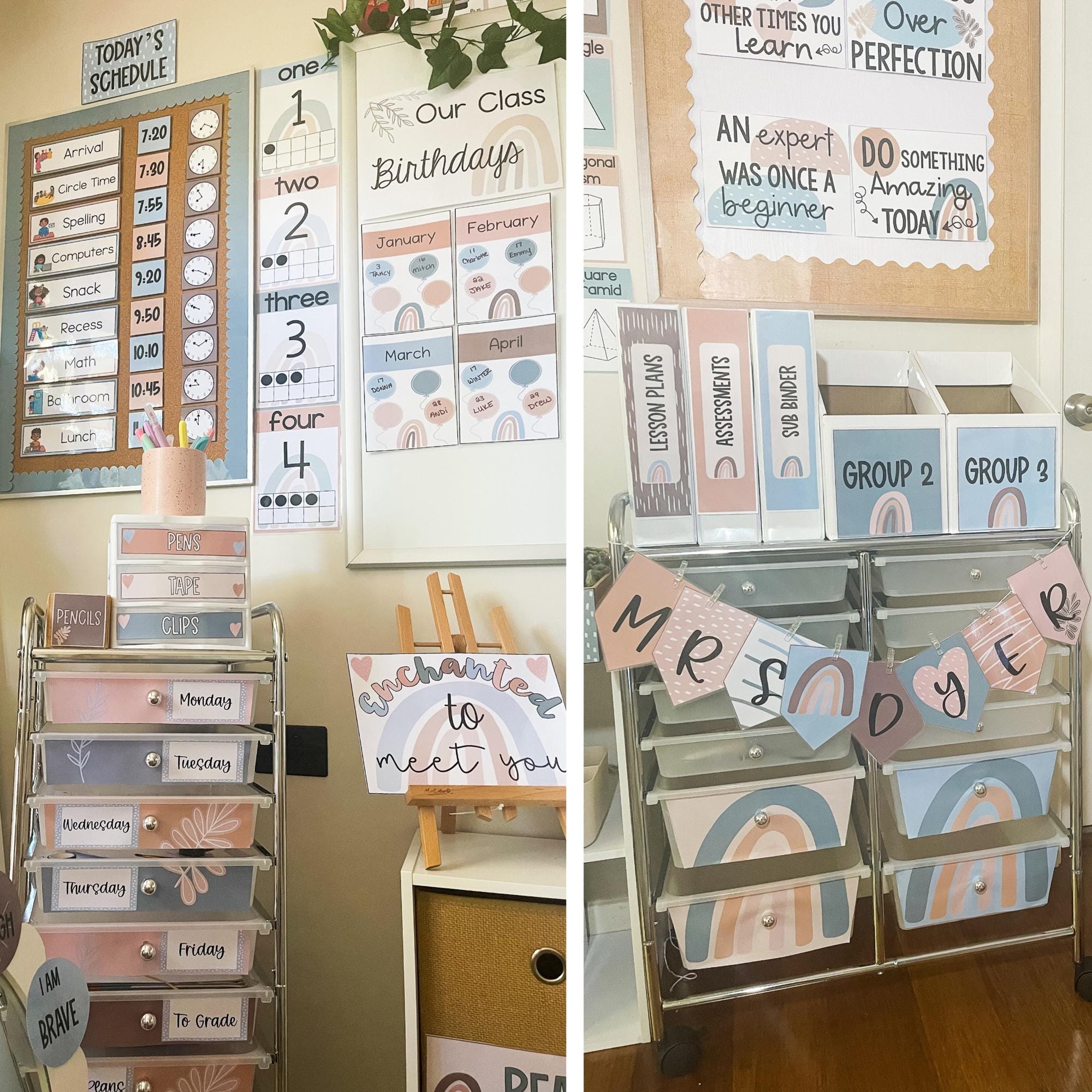 MEGA Classroom Decor Bundle - Boho Neutral | Boho Rainbow Decor | Calm ...