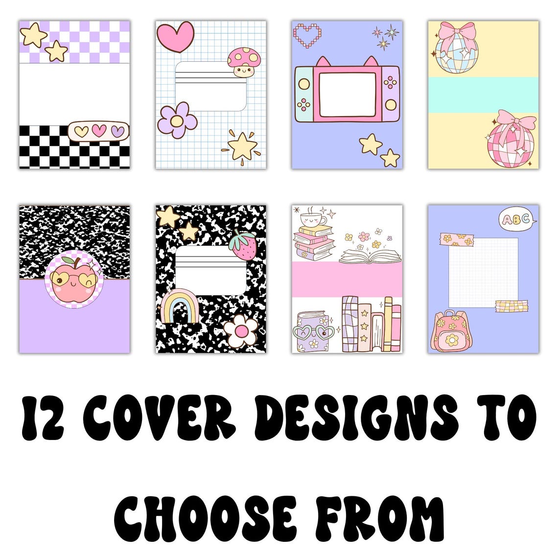 Preppy Pastels - Teacher Binder and Spine Labels | Editable - Etsy