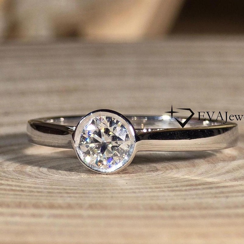 Bezel Set Ring - Etsy