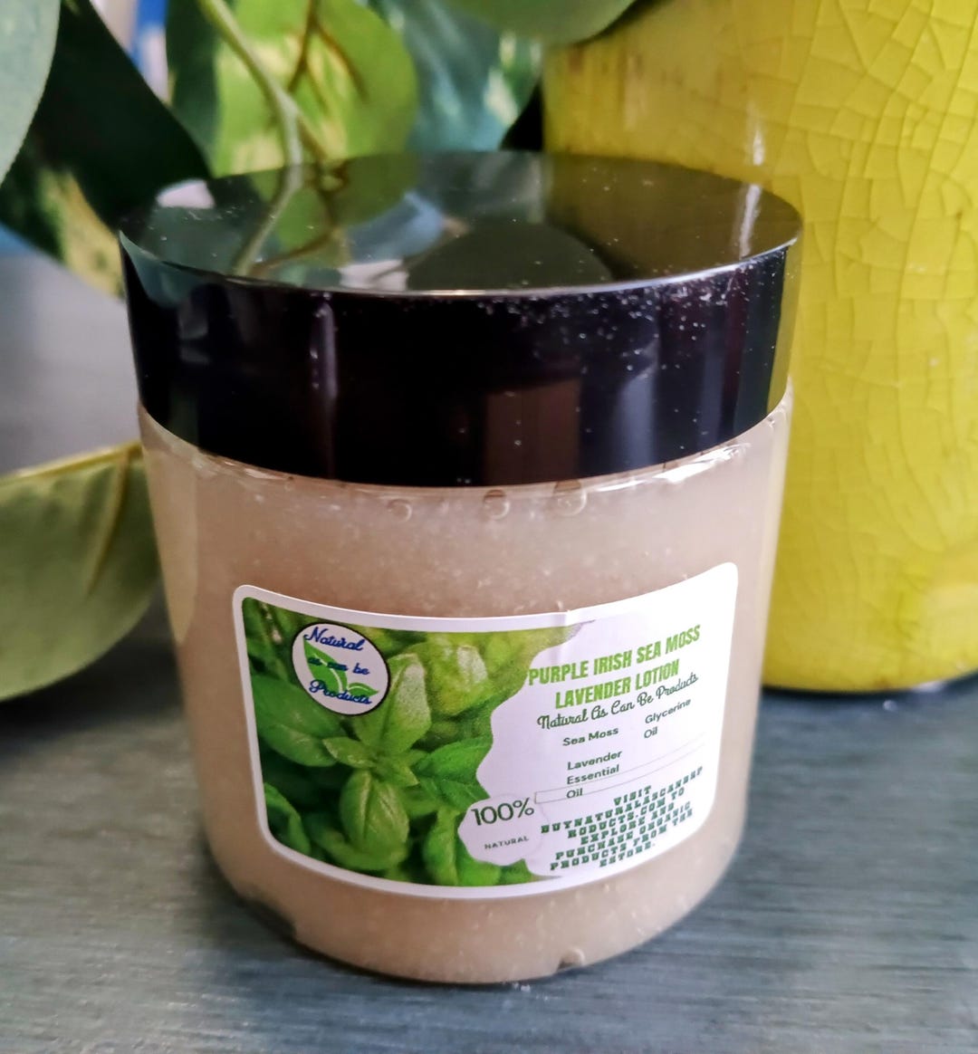 Moisturizing Skincare Purple Irish Sea Moss Lotion Lavender Essential ...