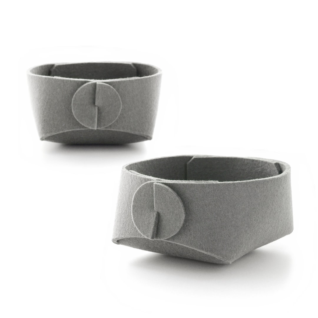 Set of Two Organizers in Wool Felt – Home Office Organization – Gift ...