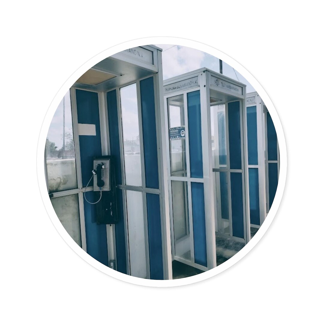 Retro Landline, Cool Phonebooth Photo Sticker - Etsy