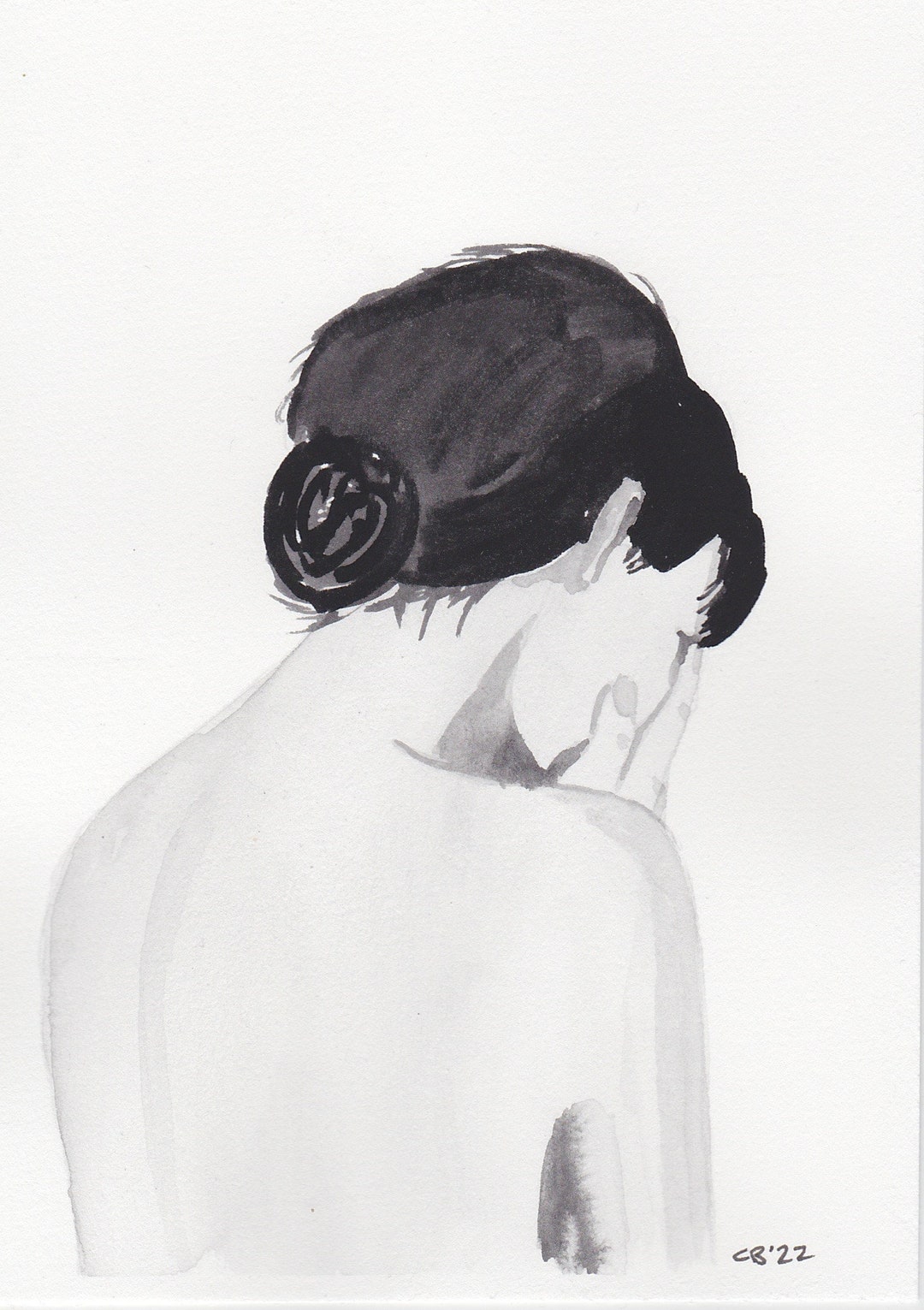 Cry, Painting, Female, Artwork, Watercolor - Etsy