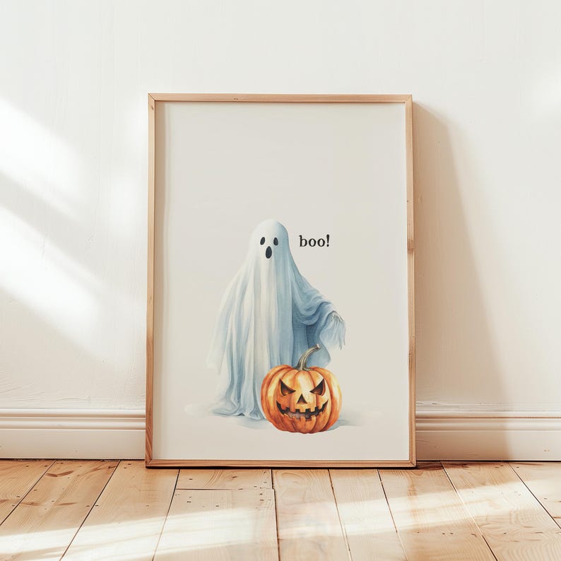 Ghost Halloween Print, Boo Printable, Halloween Ghost Print, Farmhouse ...