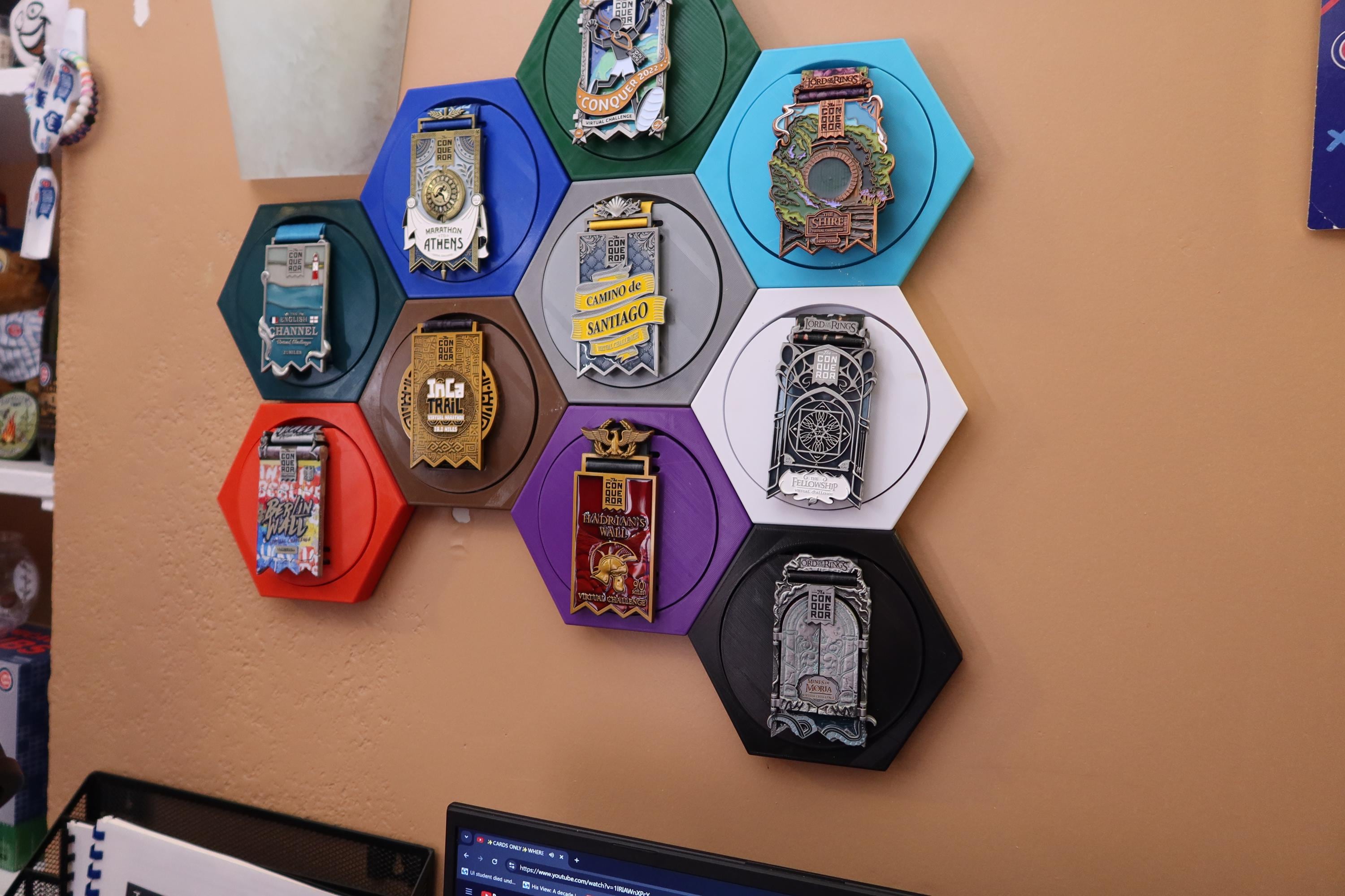 The Conqueror Virtual Challenge Finisher Medal Display Holder ...