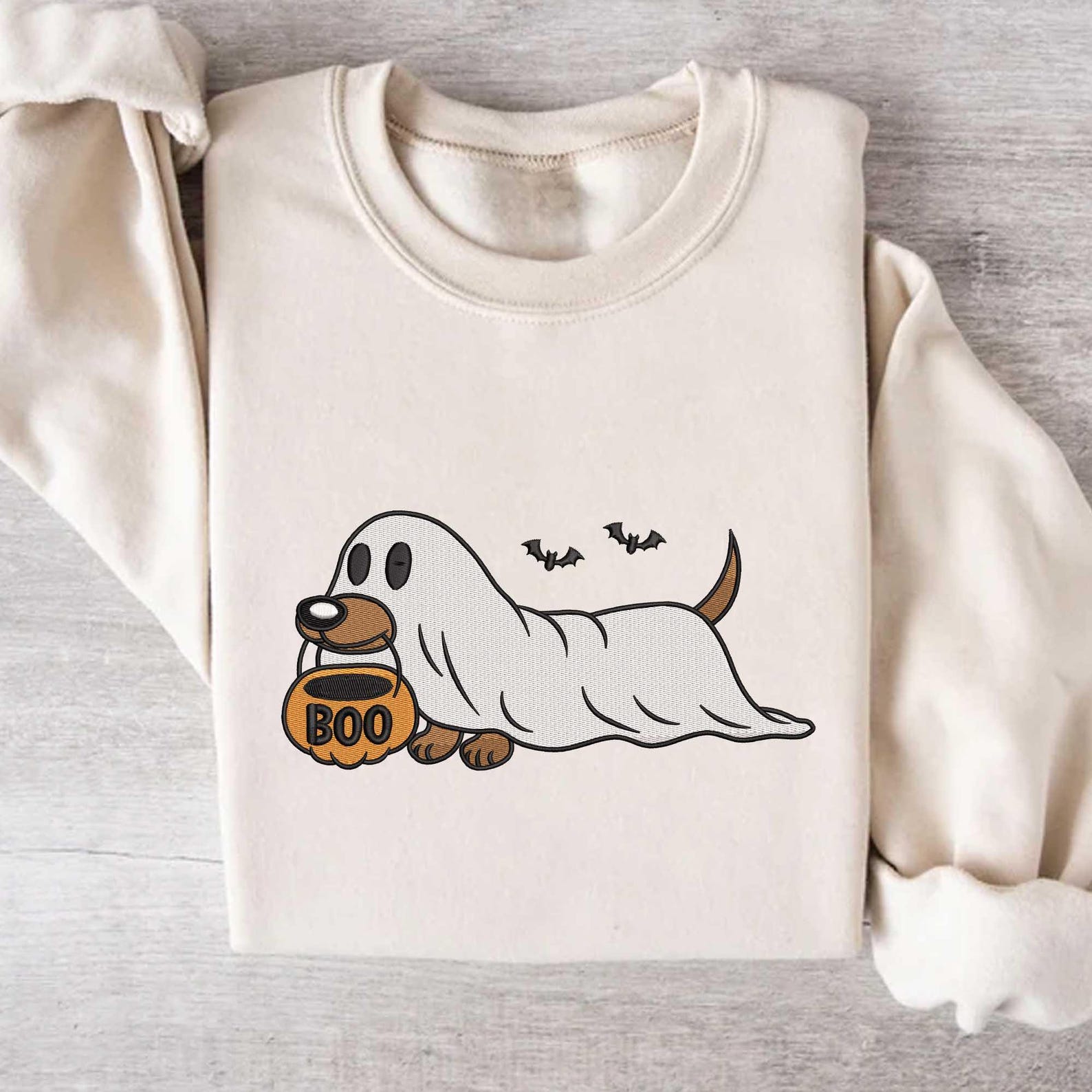 Halloween Ghost Dog Embroidery Design: Dachshund in Costume (digital ...