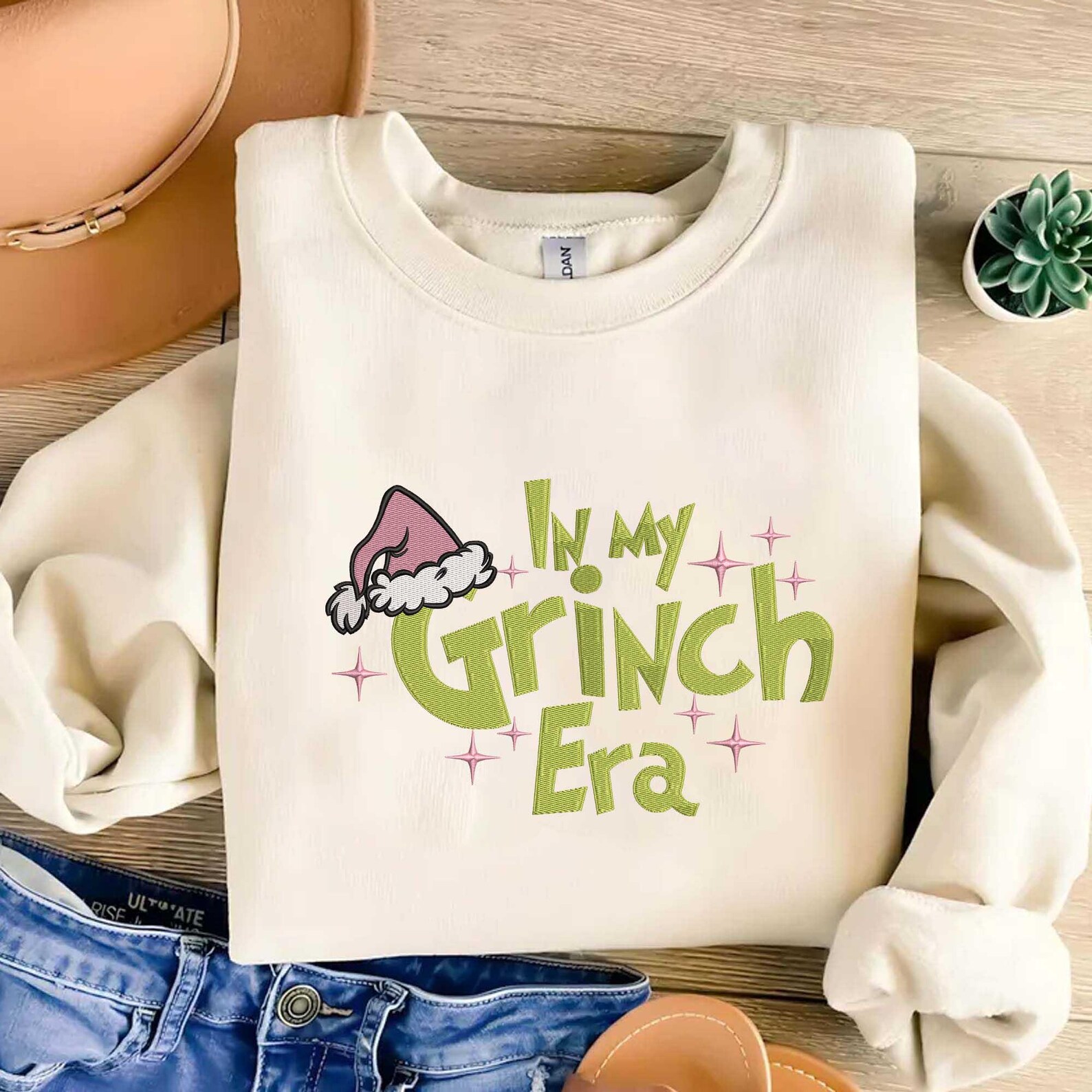 In My Grinch Era Embroidery Design: Funny Christmas Quote (digital File ...
