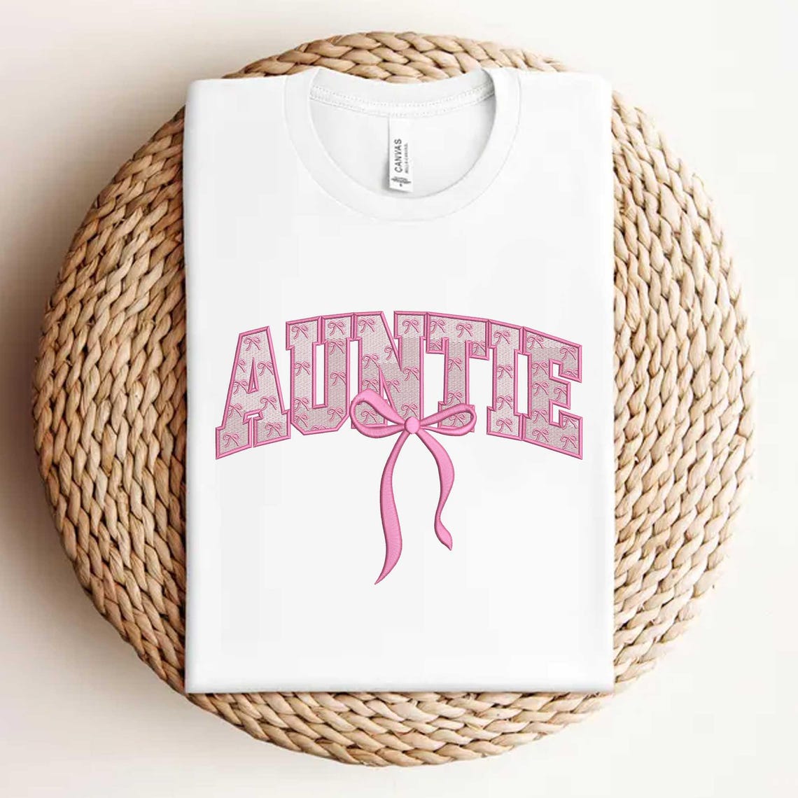 Family Titles Embroidery Design Bundle, Bow Pattern Block Letters With ...
