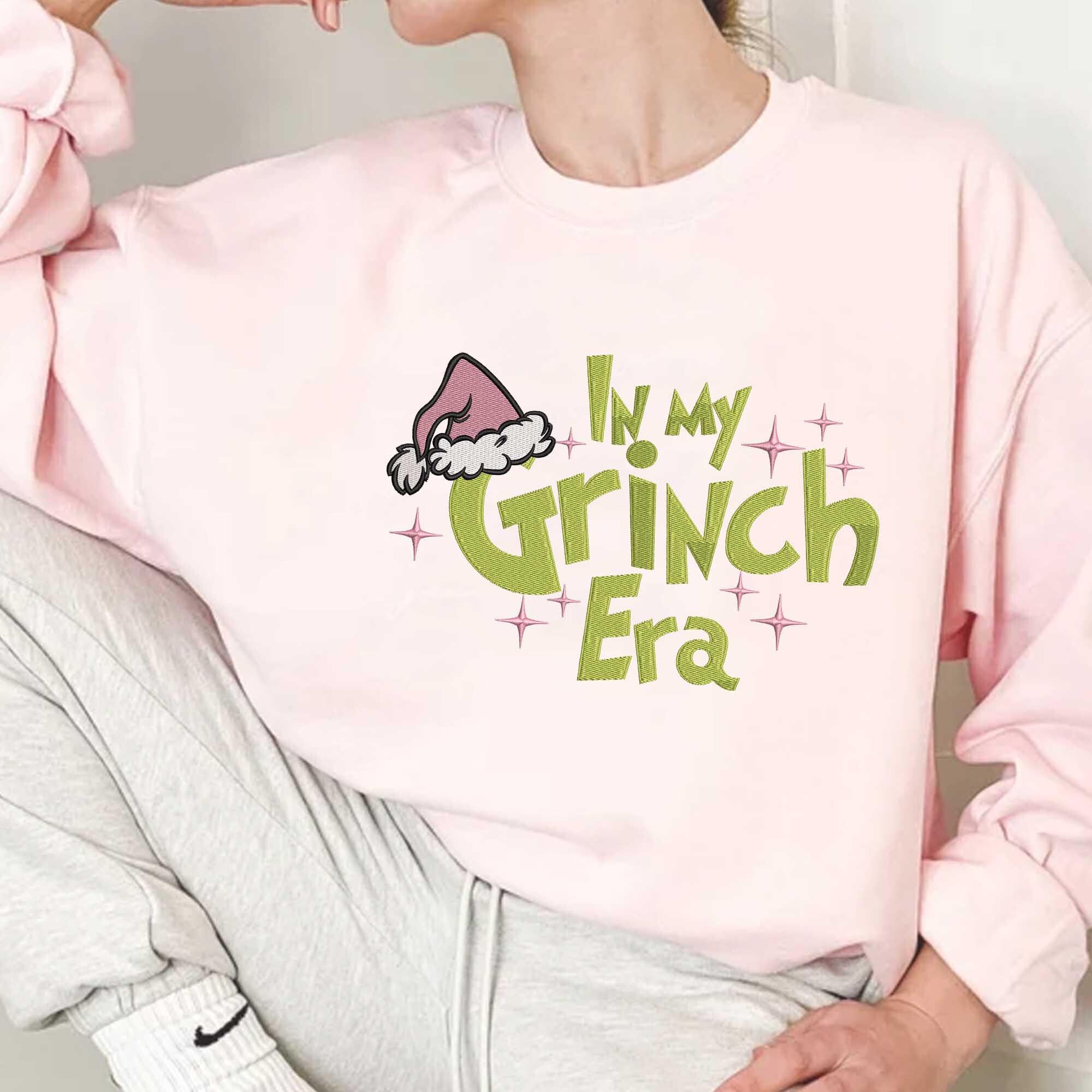 In My Grinch Era Embroidery Design: Funny Christmas Quote (digital File ...
