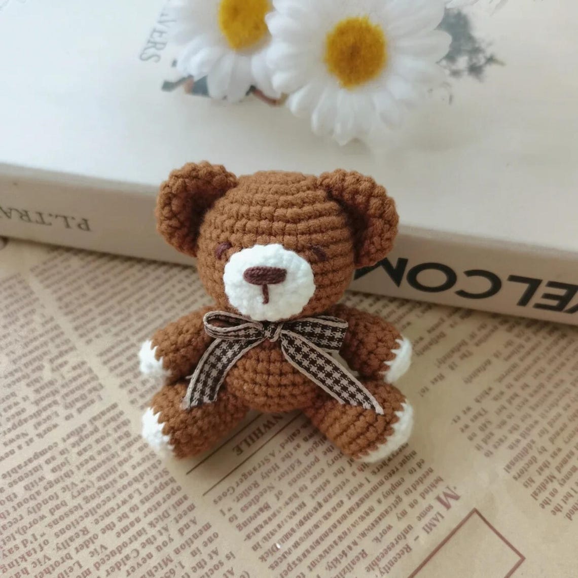Amigurumi Teddy Bear Keycahin PATTERN, Valentine's Day Gift, Bear Xmas ...